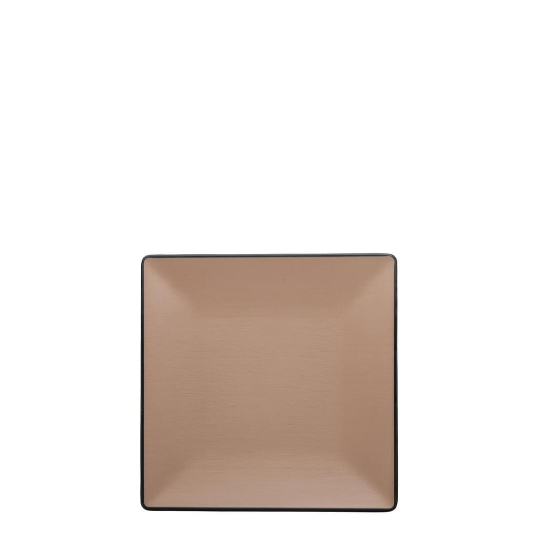 Dual Colour Beige & Black Square Plate - Trenton International