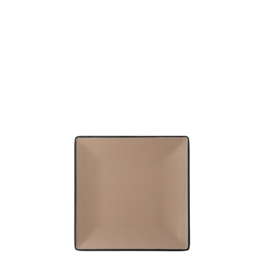 Dual Colour Beige & Black Square Plate - Trenton International