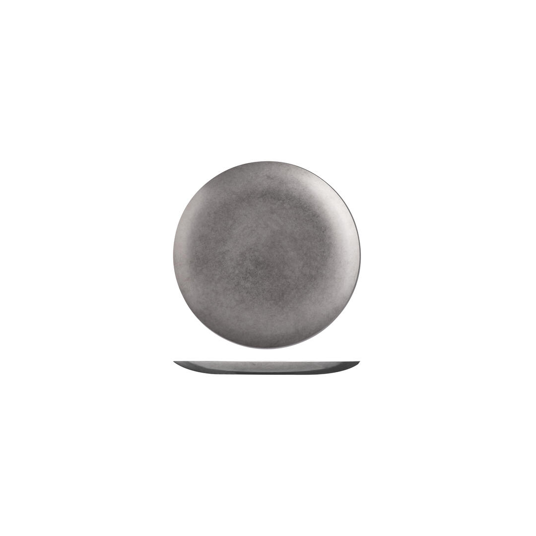 Vintage Stainless Steel Round Coupe Plate - Trenton International