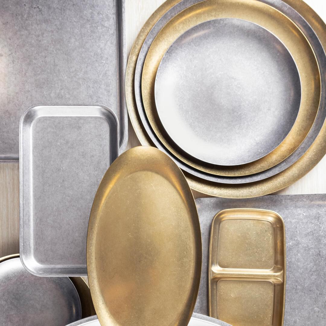 Vintage Stainless Steel Rectangular Flat Tray - Trenton International